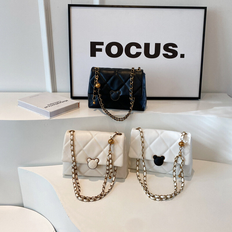 High-quality Chic Grid Embroidery Small Square Bag Women's Ins Style ...