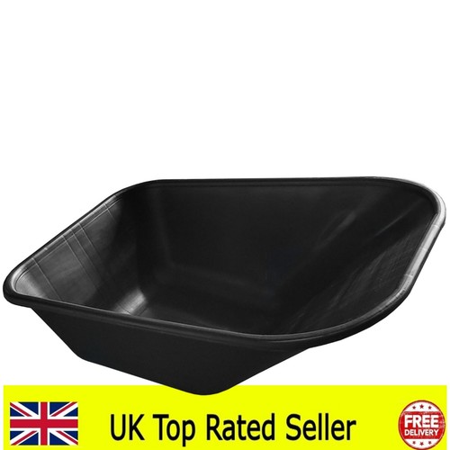 BLACK Replacement Wheelbarrow Plastic Body Barrow 110 Litre NO HOLES ...