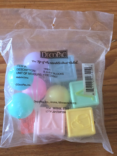 Decopac Cake Topper B-A-B-Y Blocks Baby Shower | eBay