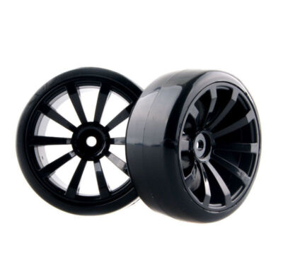4PCS RC Hard Tires Tyre Plastic Wheel Rim HSP HPI 1:10 On-Road Drift ...