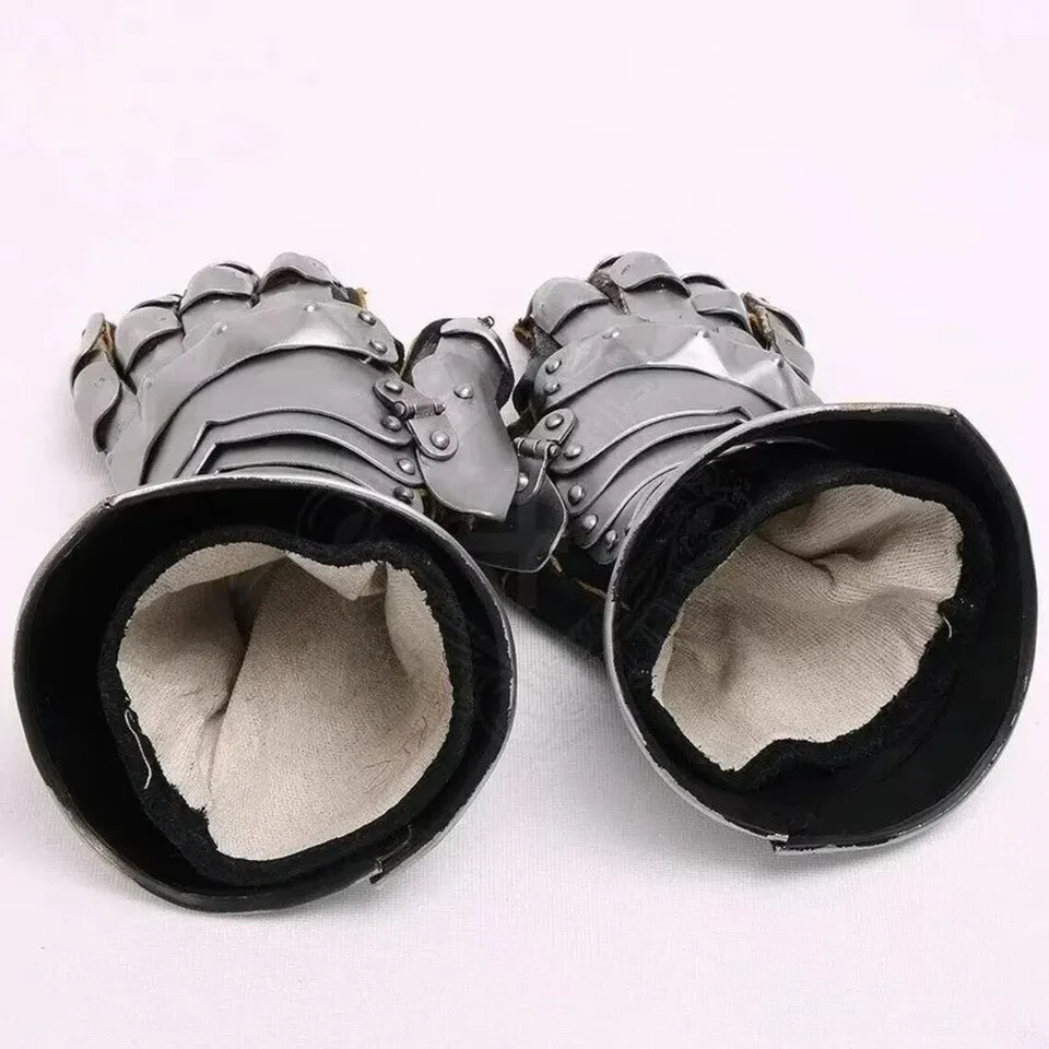 Medieval Knight Gloves Warrior Gauntlets Combat Gauntlet Metal Wearable ...