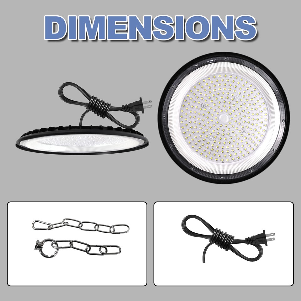 5-10 Pcs 300W UFO Led High Bay Light Factory Warehouse Commercial Led ...