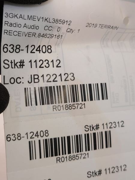 19-23 CHEVROLET MALIBU Audio Equipment Radio Receiver ID 84629161 ...