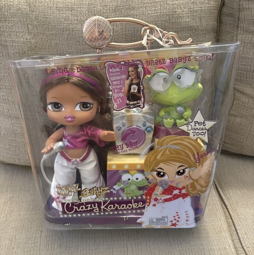 NEW 12" Bratz Yasmin Babyz Super Crazy Karaoke Mic & Speaker + Pet Frog ...