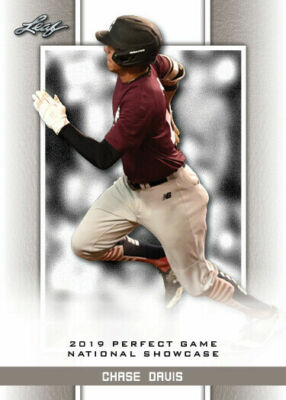 CHASE DAVIS 2019 "1ST EVER PRINTED" LEAF PERFECT GAME NIKE ROOKIE CARD ...