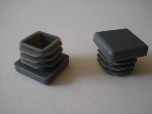 Lot de 10 embouts bouchons Gris PVC pour tube 20x20 mm carre ailette | eBay