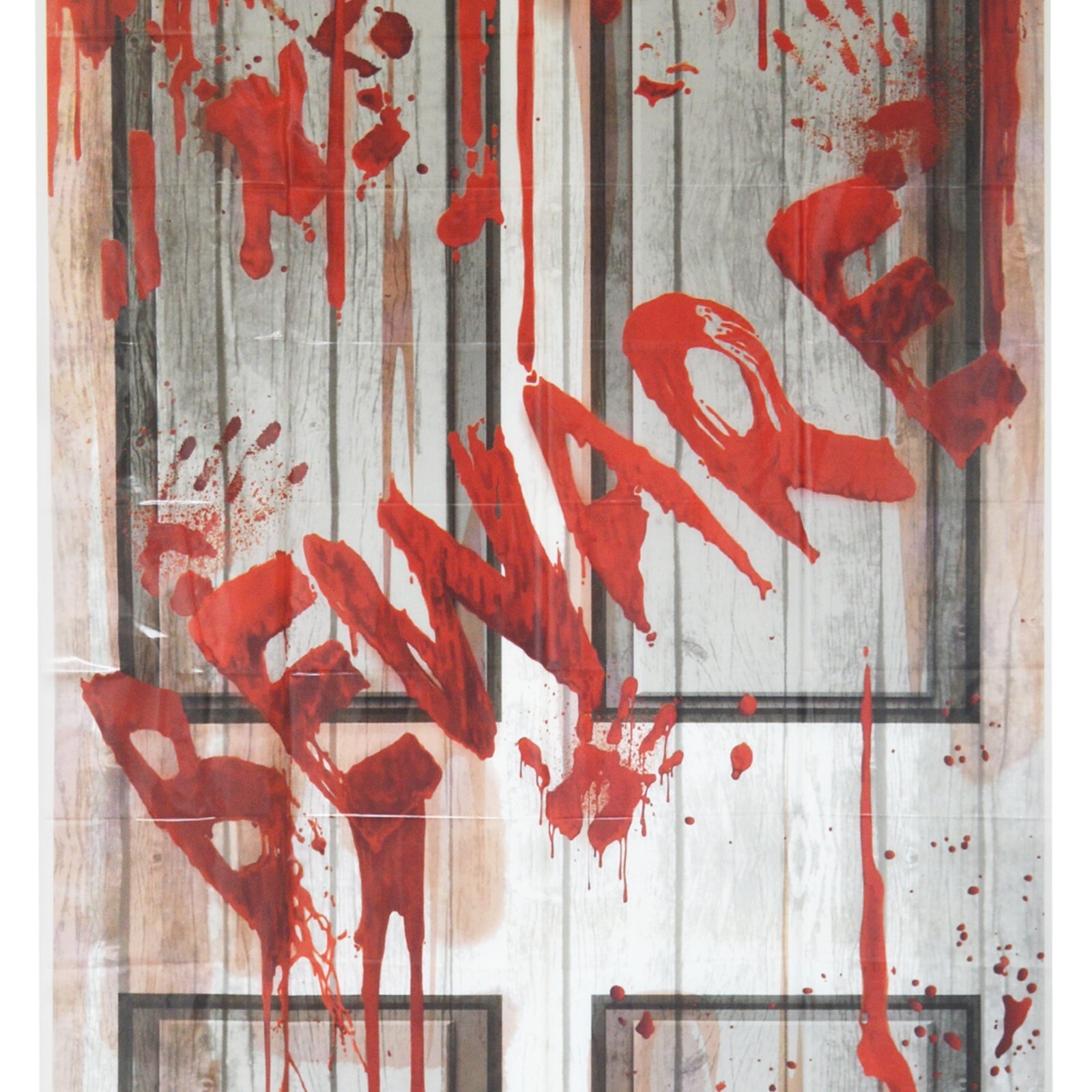 BEWARE Bloody Halloween Door Cover, Seasonal Hanging Decor Weatherproof ...