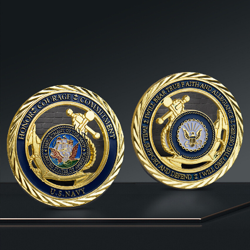 US Navy Military Challenge Coin Sailor Collectible Emblem Commemorative ...