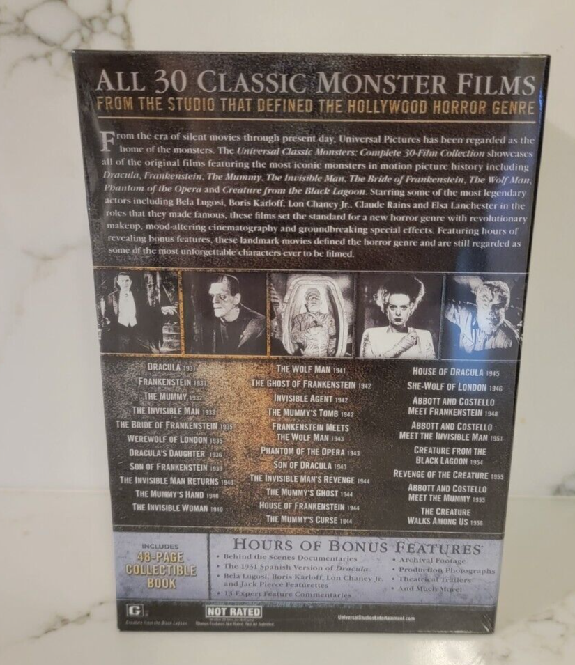 Universal Classic Monsters: Complete 30-Film Collection (DVD) for sale ...