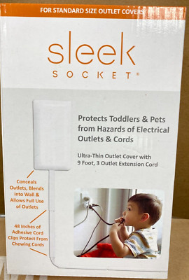 Sleek Socket 9-c-std-w Sleek Socket Childproofing Wall Plate with 3 ...