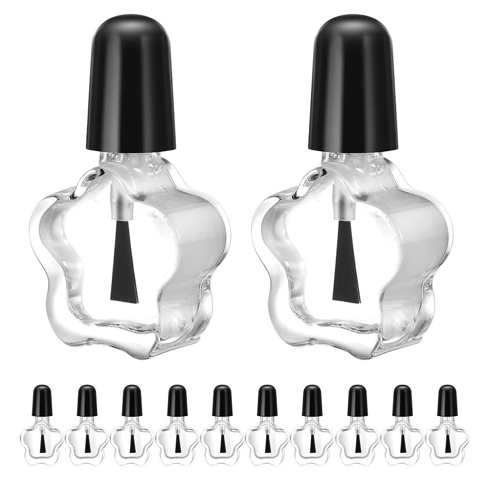 20pcs Nail Polish Bottle Transparent Glass Refillable 5 ml | eBay Australia
