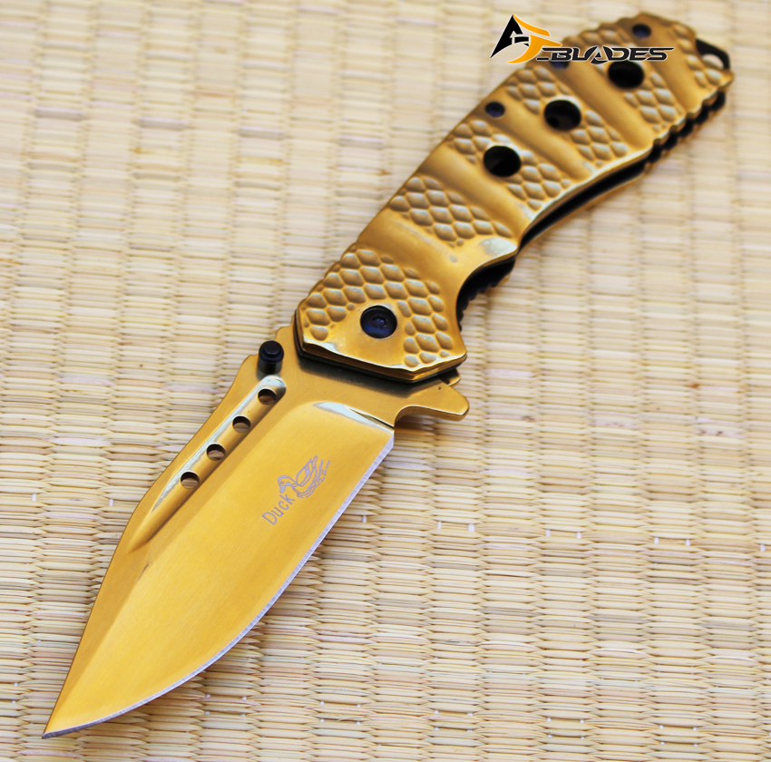 DUCK TITANIUM COATED Spring Assisted Pocket Knives [DK110349] | eBay