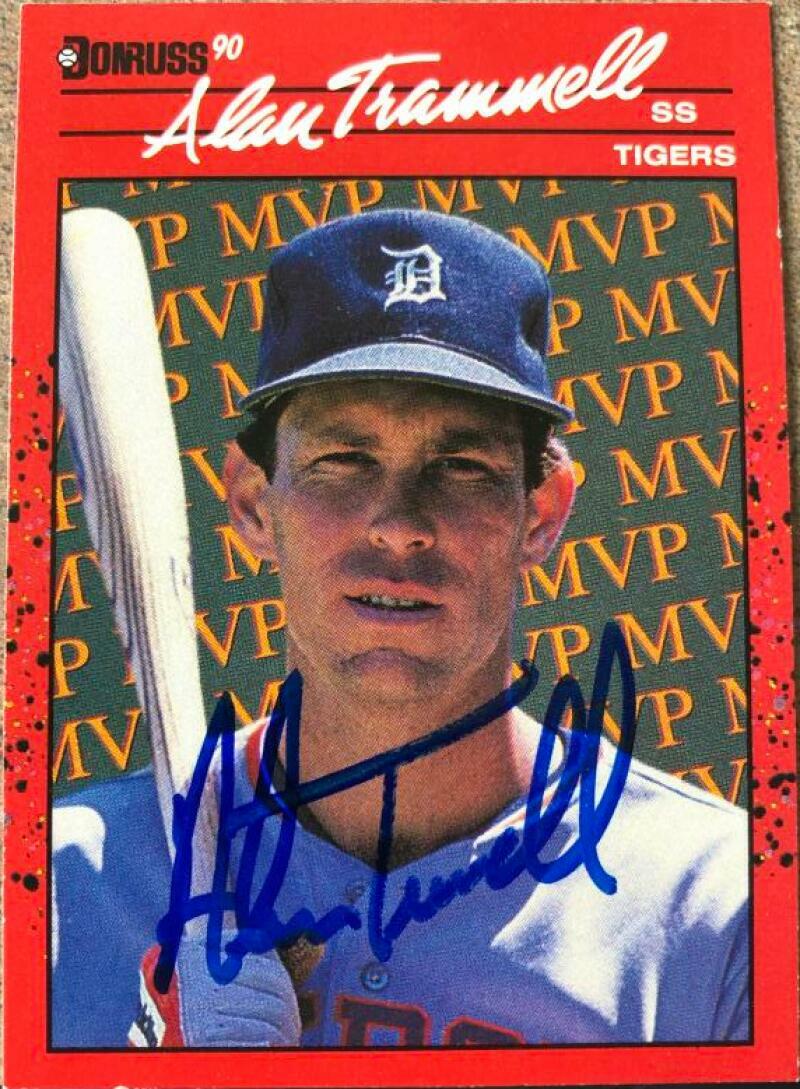 Alan Trammell Autographed 1990 Donruss Bonus MVP's #BC-26 | eBay