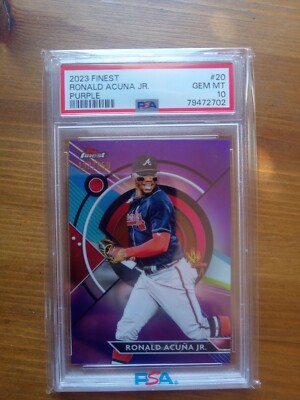 2023 Finest Purple Ronald Acuna Jr /250 Psa 10 Pop 1 40/70 Club | eBay