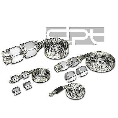 JDM BRAIDED STEEL HOSE VACUUM/FUEL/RADIATOR/HEATER/OIL LINES SILVER ...