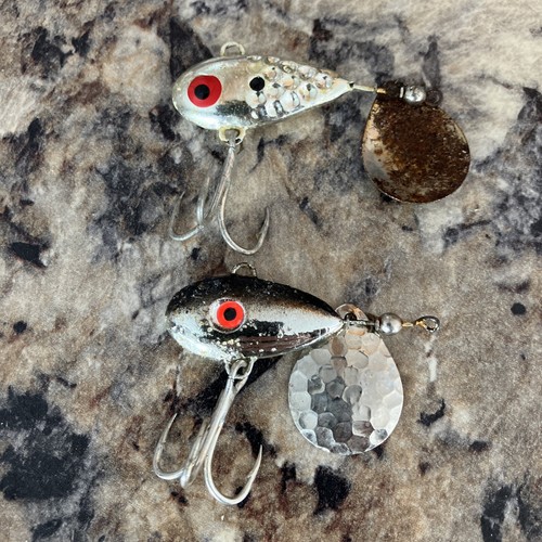 Lot Of 2 - Vintage Mann's Little George Fishing Lure Metal Body Spinner ...