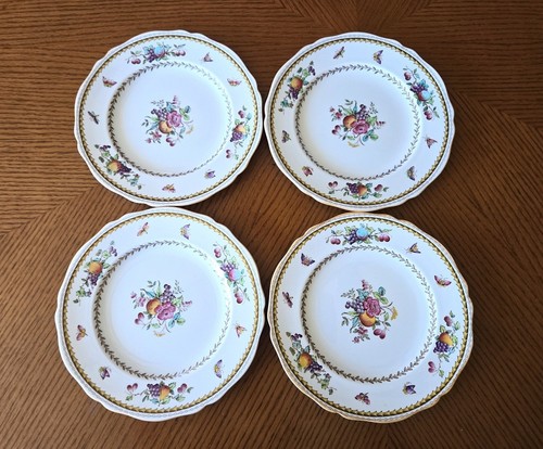 Vintage 4 Spode Rockingham Bone China Floral Salad Plates set of 4 ...