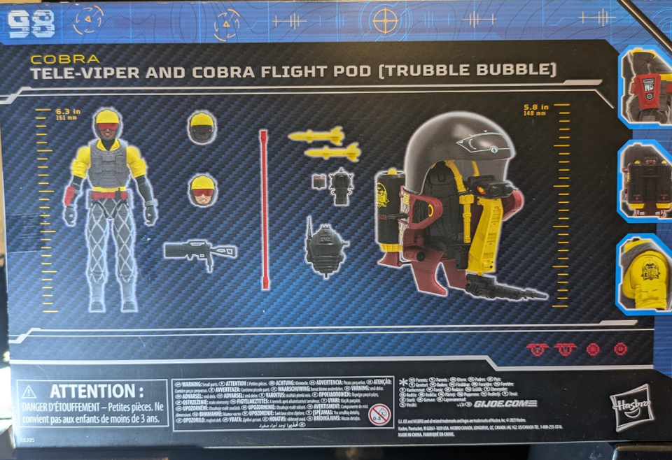 G.I. JOE Classified Python Tele-Viper Cobra Flight Pod Trubble Bubble ...