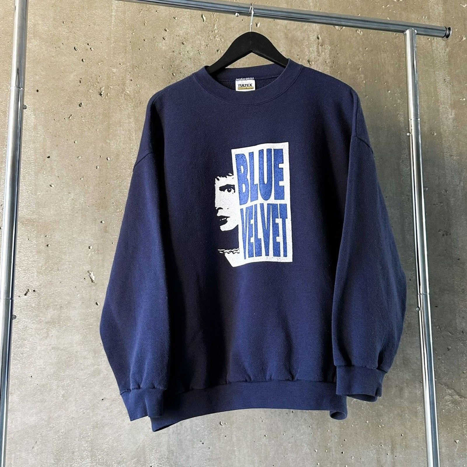 90’s BLUE VELVET DAVID LYNCH Euro Poster Crewneck Swe… - Gem