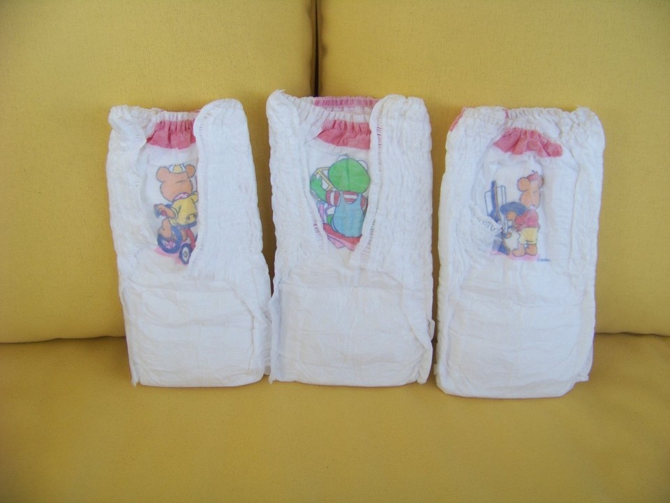 7 RARE VINTAGE JIM HENSON LRG MUPPET DESIGN KERMIT PULL UP PANT DIAPERS ...