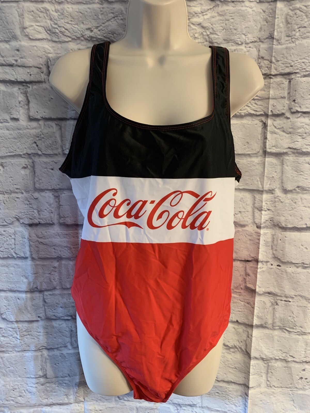 PRIMARK OCEAN CLUB COCA COLA RED WHITE SWIMSUIT Size … - Gem