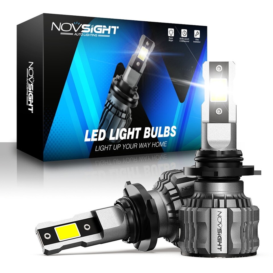 NOVSIGHT LED Headlight Bulbs H4 9005 9006 H11 H13 Hi/Lo Beam 15000LM ...