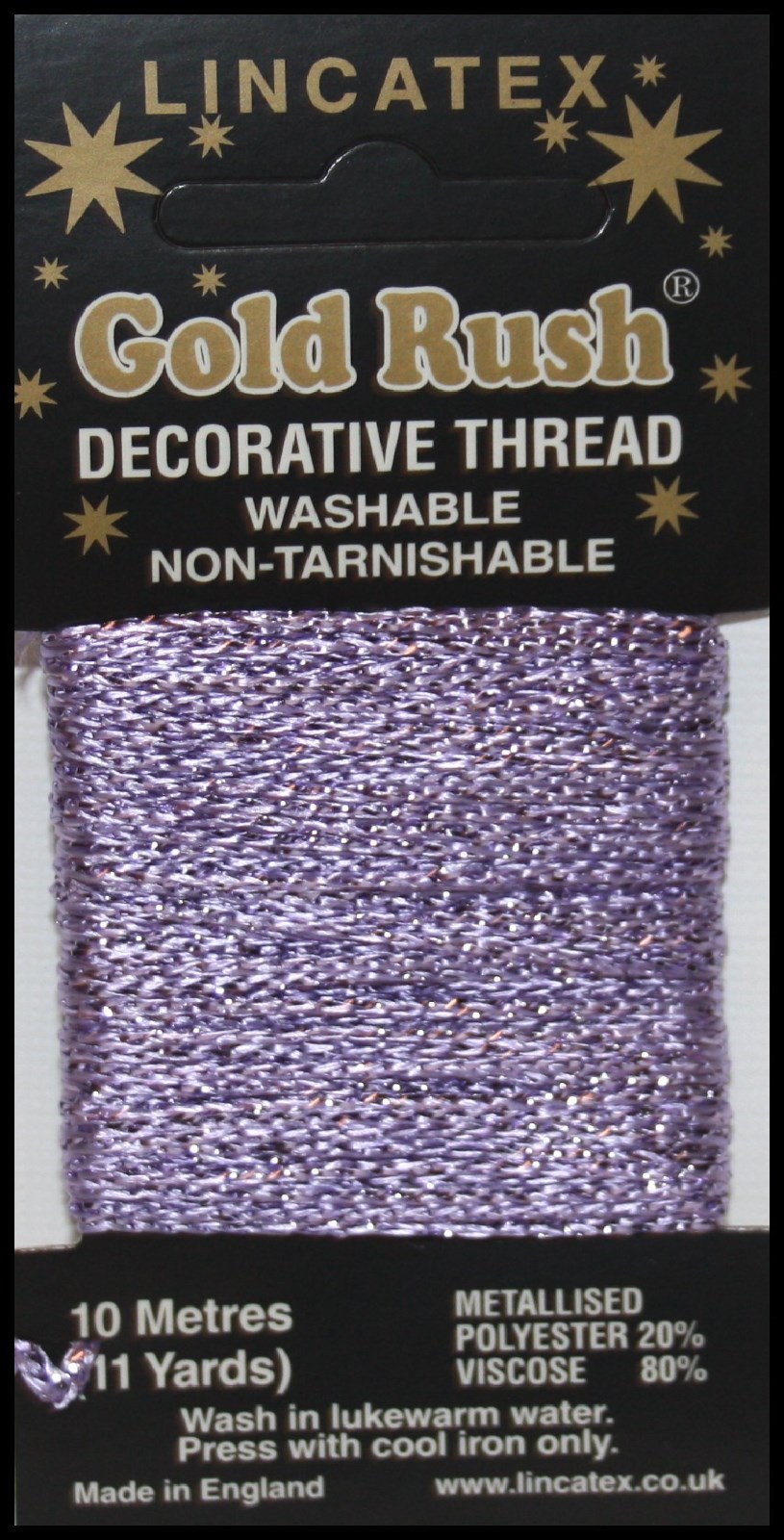 DECORATIVE METALLIC GLITTER THREAD EMBRIODERY 30 COLOURS LINCATEX GOLD ...
