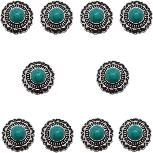 10Pcs Turquoise Concho 25mm Double Gun Conchos Eagle Concho | eBay ...