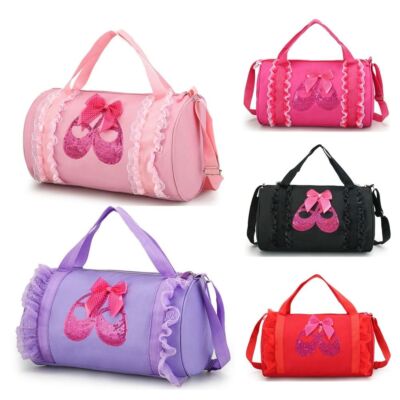 Sequin Print Ballet Dance Bags Large Capacity Handbag Shoulder Bag ...