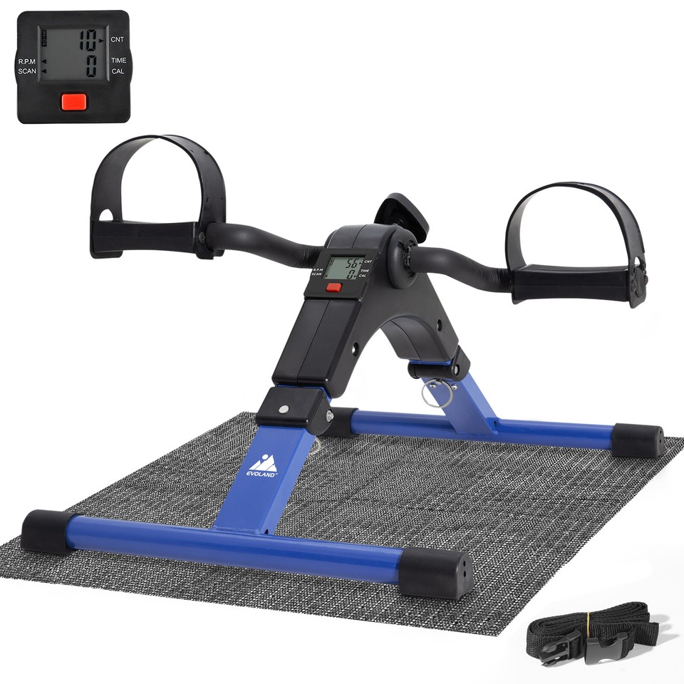 Foldable Mini Exercise Bike Portable Under Desk Arm & Leg Pedal Trainer ...