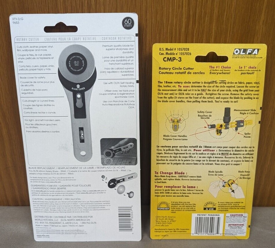 Olfa Rotary Cutter and Rotary Circle Cutter - New | eBay