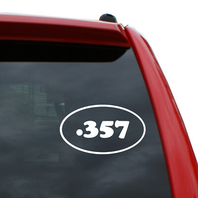 Guns - .357 Vinyl Decal | Color: White | 5" x 2.9" | eBay