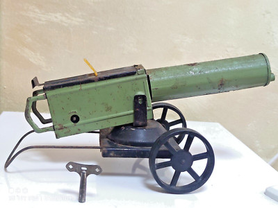 VINTAGE MACHINE GUN MAXIM TIN TOY WIND UP 37cm HUGE CCCP SOVIET ERA ...