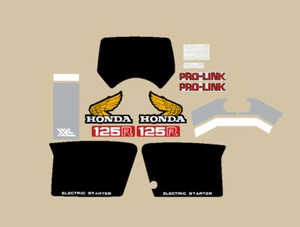 Honda XL 125 R Motorcycle Red Series Stickers Stickers | eBay