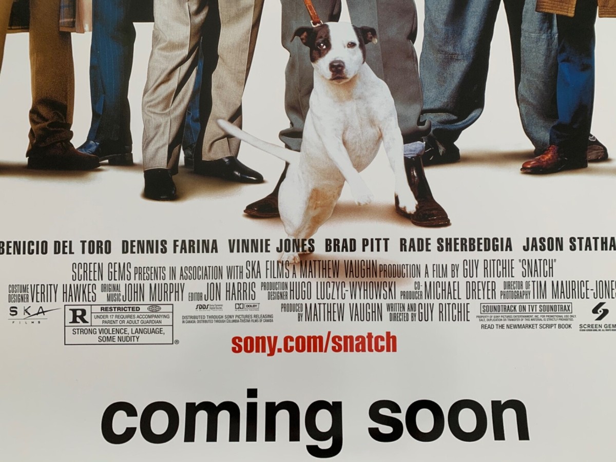 Snatch 2000 Poster SNATCH, BRAD PITT,JASON STATHAM, RARE 2000 PROMO