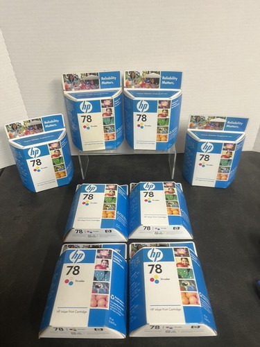 Genuine HP 78 Tri-Color Ink LOT C6578DN Warranty Expired - 8 Cartridges ...