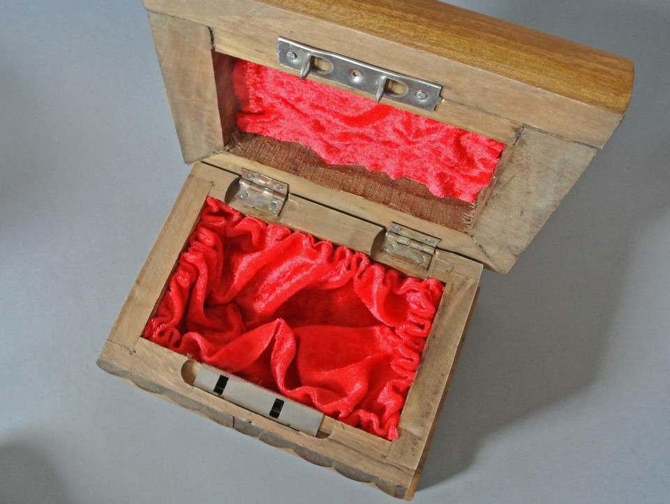 Handmade Wooden Puzzle Box, Magic Trick Case, Hand-engraved Horse Motif ...