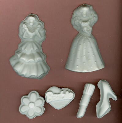 Barbie doll w/flower, lips, shoes plaster of Paris painting project ...