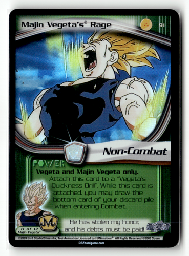 Dragon Ball Z TCG - Majin Vegeta's Rage - Foil - Score Babidi Saga | eBay