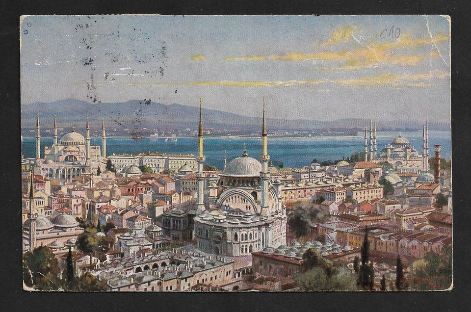 OTTOMAN EMPIRE TO GERMANY VIEW OF ISTANBUL & MILITARY PROPAGANDA PPC ...
