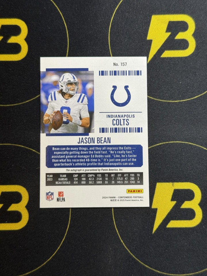 JASON BEAN 2024 Contenders Rookie Ticket Auto Colts A | eBay
