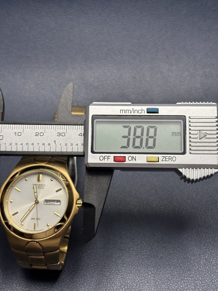 Citizen E101-K17551 Eco-Drive Gold Tone Analog Watch - Working | eBay
