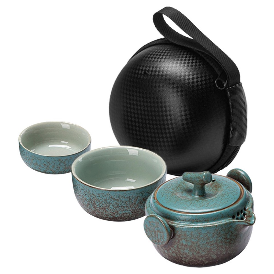 Multicolor Ceramic Tea Pot and Cup Set Portable for Kung Fu Tea ...