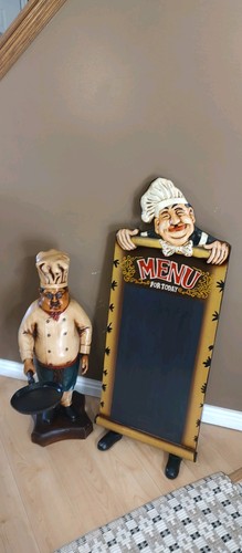 31 Inch Tall-Bistro Chef-Statue Kitchen Restaurant Floor Counter Decor ...