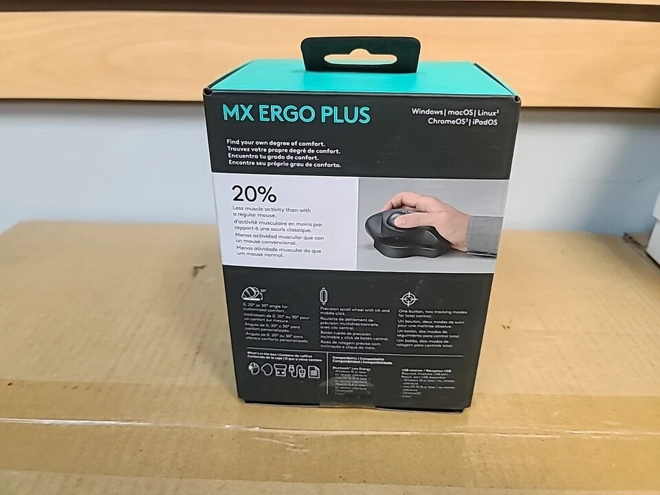 Logitech MX ERGO Plus Advanced Wireless Trackball Mouse 910-005178 ...