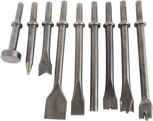 9 Pcs Pneumatic Chisel Tool Set Air Hammer Punch Chipping Bits Set 0 ...