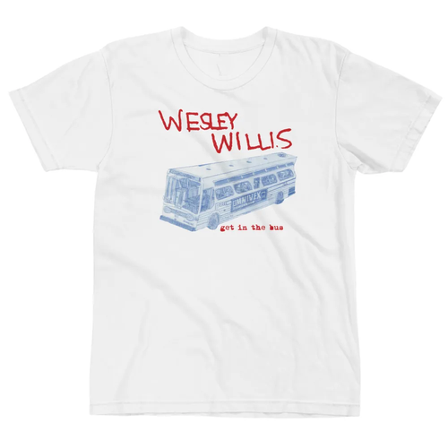 Wesley Willis Get In The Bus Shirt Short Sleeve White Unisex S-4XL ...