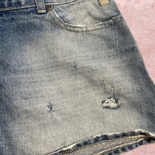 Roxy Y2K Distressed Micro Mini Denim Skirt Size 10 | eBay