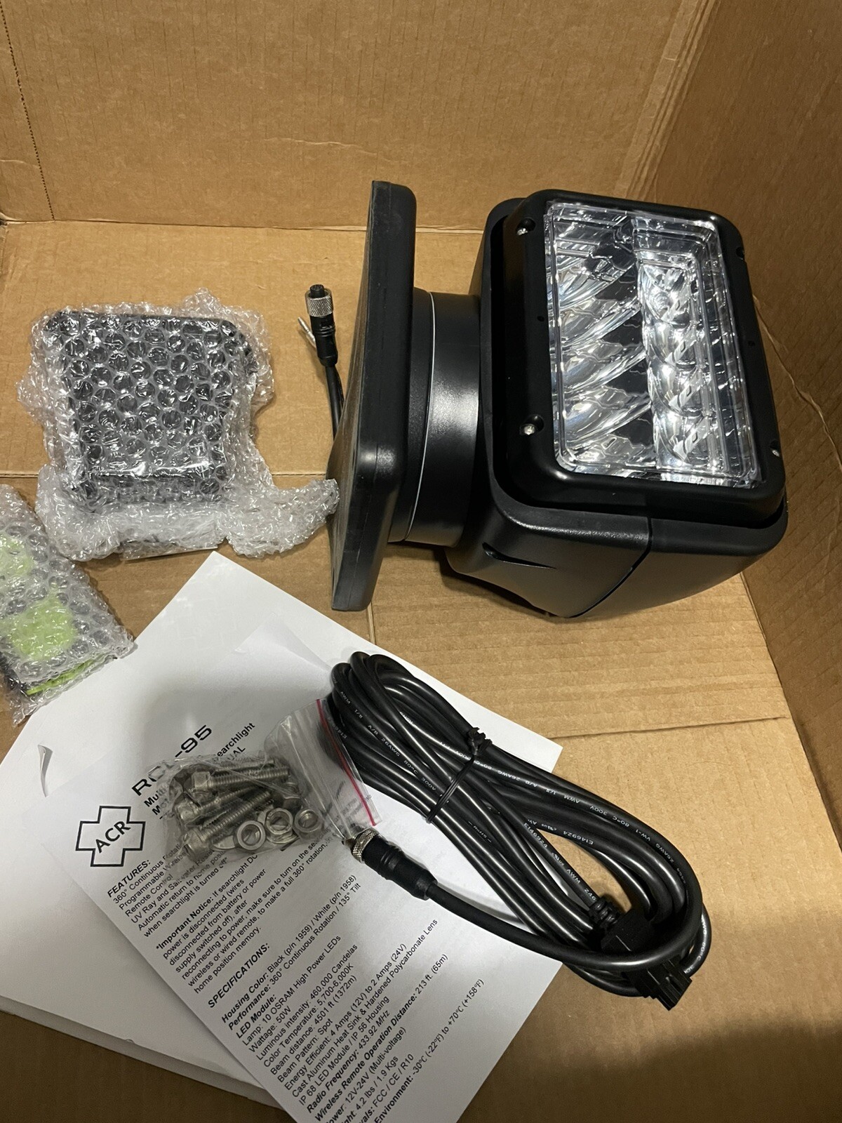 ACR RCL95 Black LED Spotlight With Wired Point Pad And Wireless Hand ...