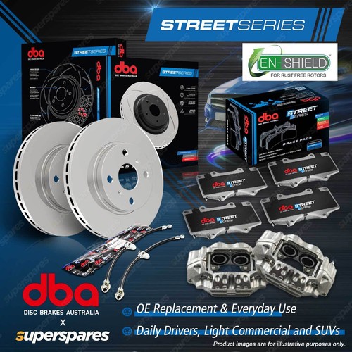 DBA Front Disc Brake Rotors Pads Calipers Hoses Kit for Ford Falcon BA ...